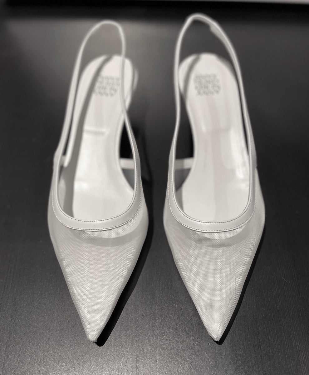 MATRIX White Mesh Slingbacks – ANNY NORD